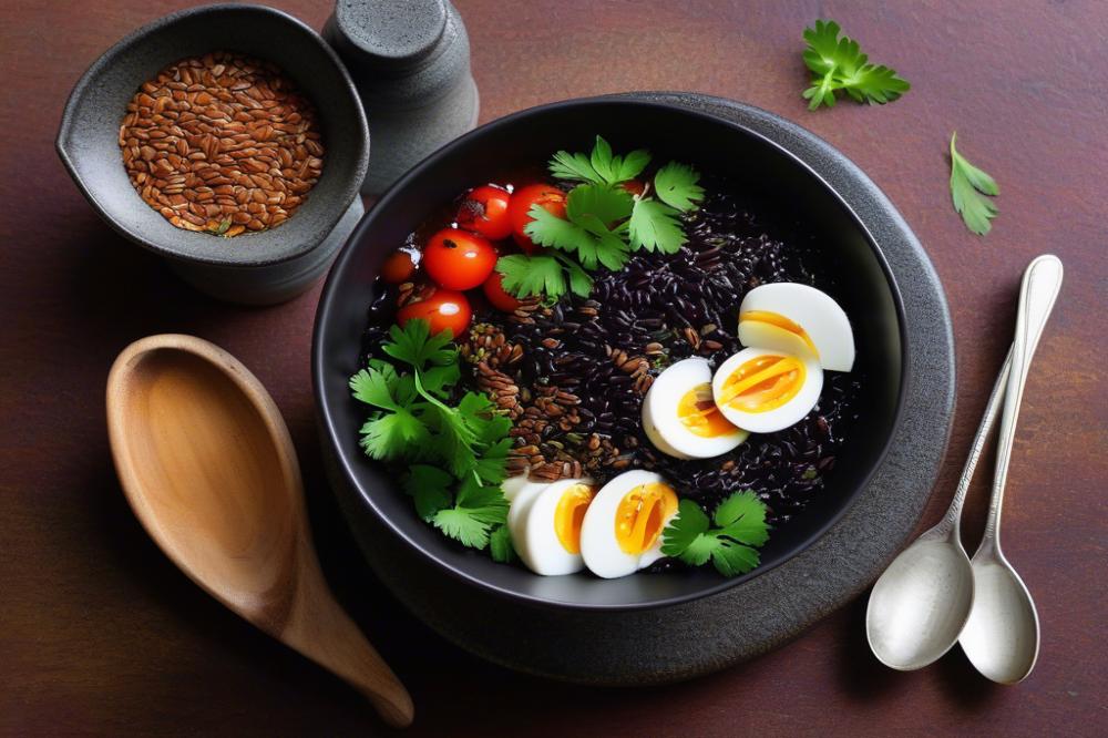 Delicious Black Rice, Barley, And Flax Seeds Congee Recipe - Recipe bix