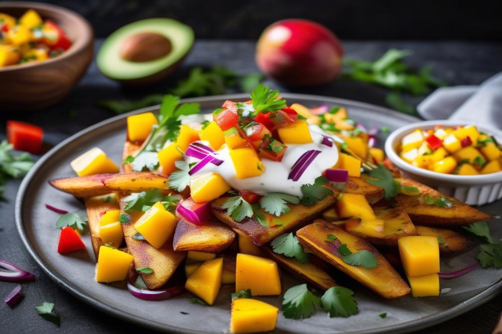 Delicious Masala Fries With Mango Salsa And Fresh Raita Recipe - Recipe bix