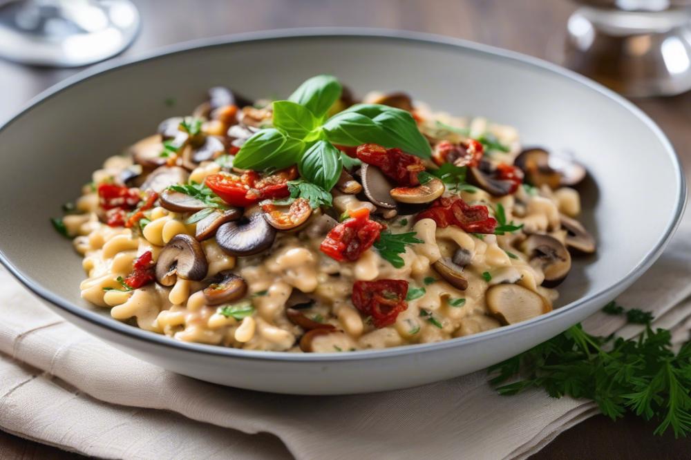 Delicious Mushroom And Sun-Dried Tomato Farrotto Recipe - Recipe bix