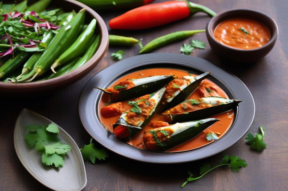 Delicious Paneer Stuffed Bhindi In Ajwain Tomato Gravy Recipe - Recipe bix