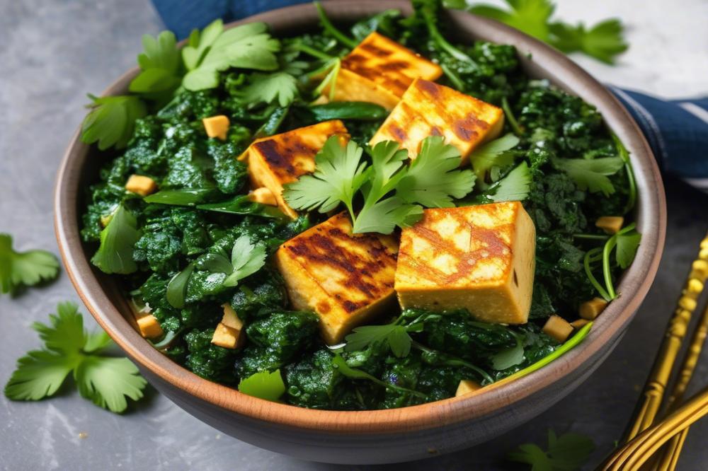 Delicious Saag Tofu Recipe: Tofu In Spiced Mustard Spinach - Recipe bix