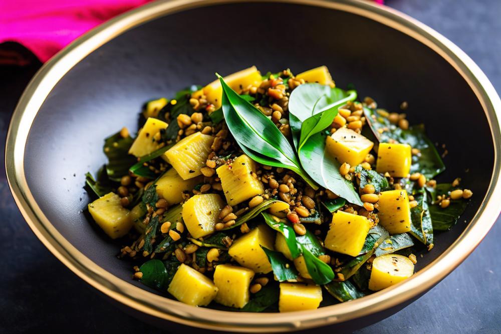 Delicious Vazhakkai Vendhaya Keerai Varuval: Raw Banana Stir-Fry ...