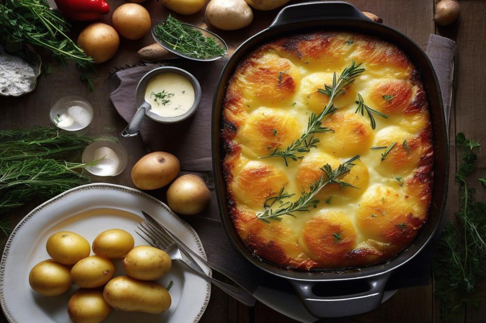 Rustic Potato And Bondost Cheese Gratin - Recipe bix