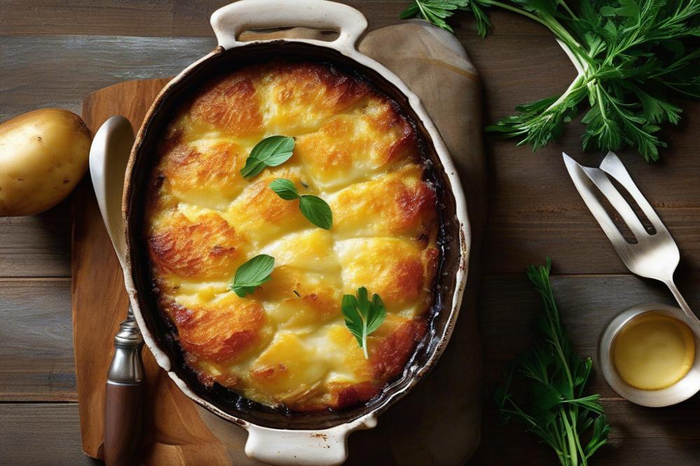 Rustic Potato And Bondost Cheese Gratin - Recipe bix