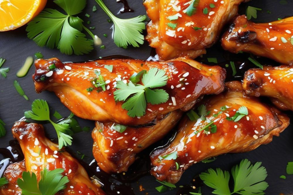 Spicy Citrus Chicken Wings With Cilantro Scallion Dip Recipe - Recipe bix
