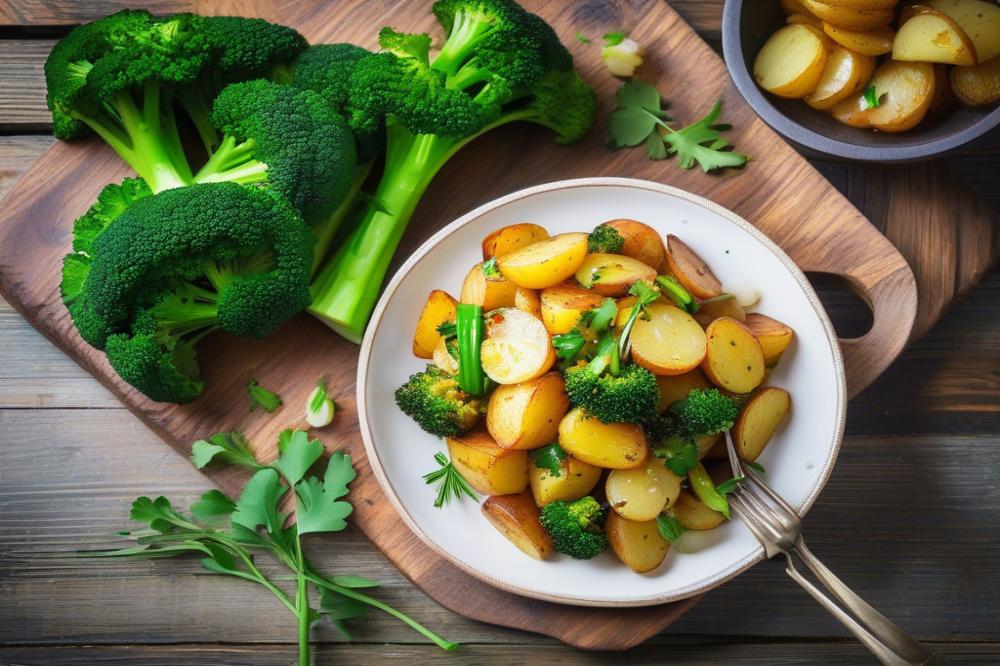 Stir-Fried Potatoes And Broccoli: Quick Aloo Broccoli Sabzi Recipe ...