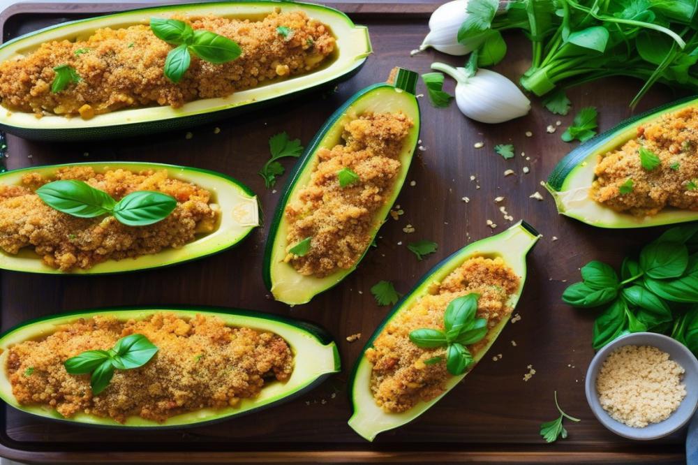 Stuffed Zucchini Boats With Hushållsost And Breadcrumbs - Recipe bix