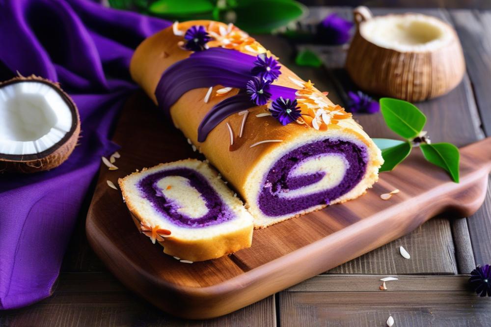 Ube And Coconut Cake Roll - Recipe bix
